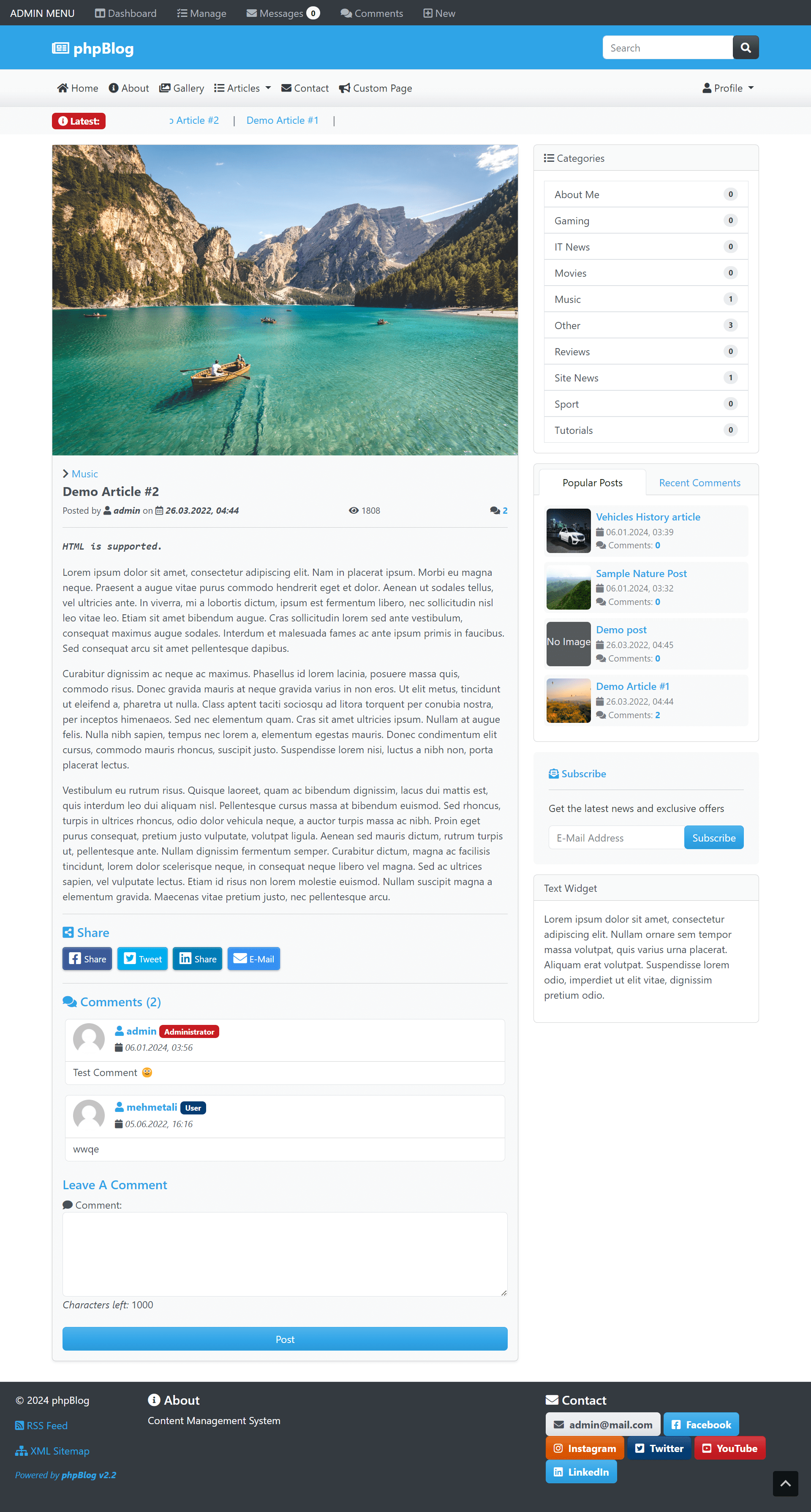 phpBlog - News, Blog & Magazine CMS by Antonov_WEB | CodeCanyon