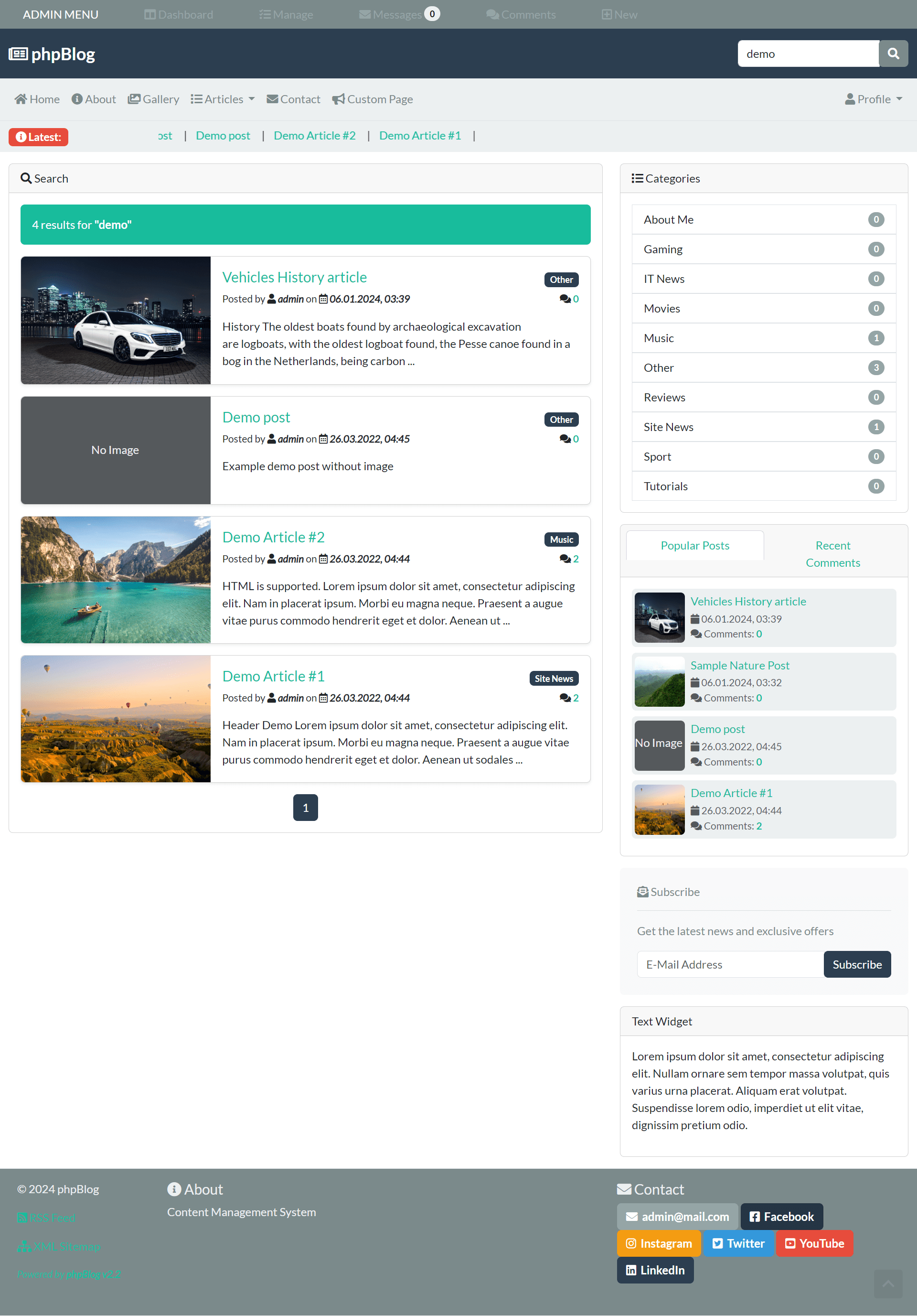 phpBlog - News, Blog & Magazine CMS by Antonov_WEB | CodeCanyon