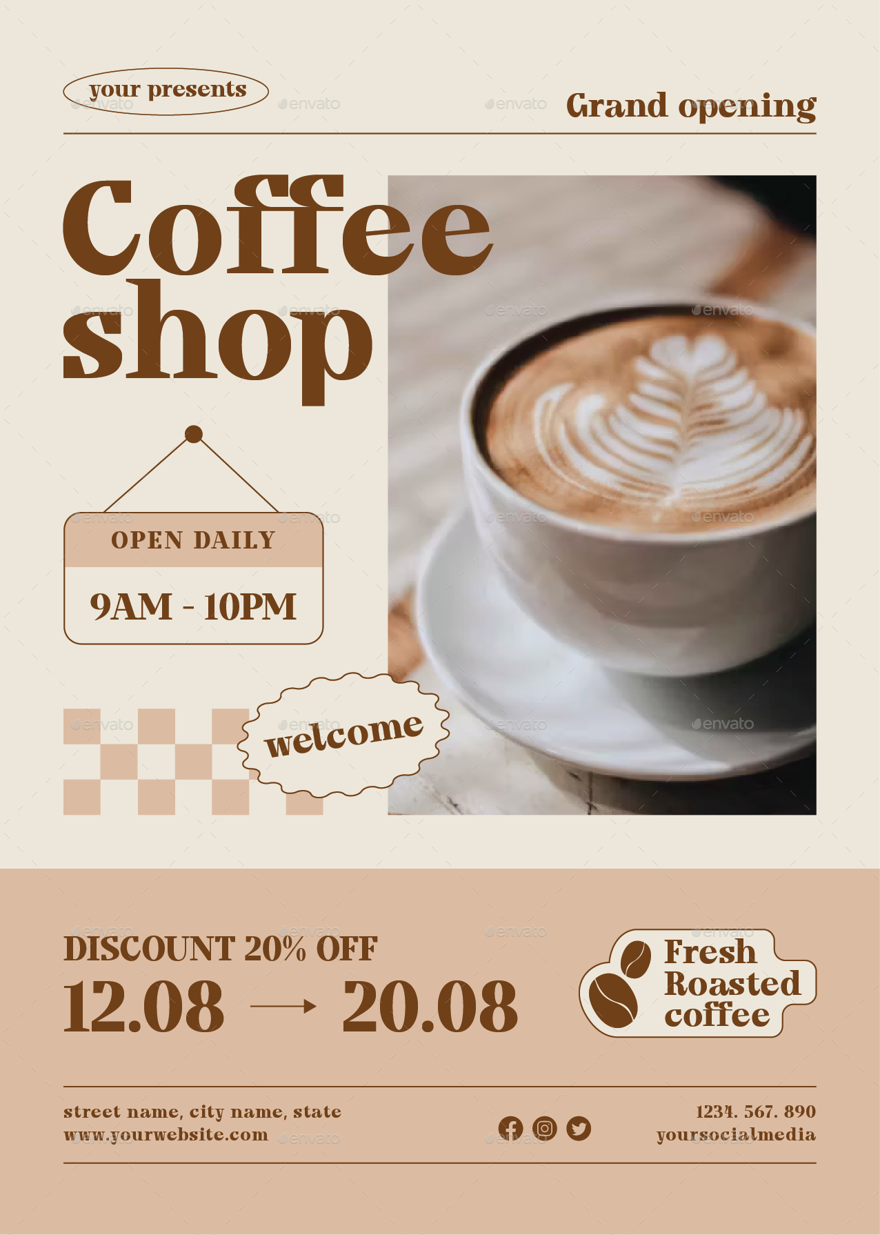 Coffee Shop Flyer, Print Templates | GraphicRiver