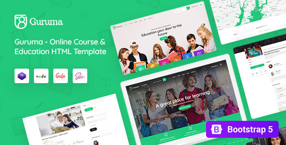Guruma - Online Course & Education HTML Template by Potenzaglobalsolutions