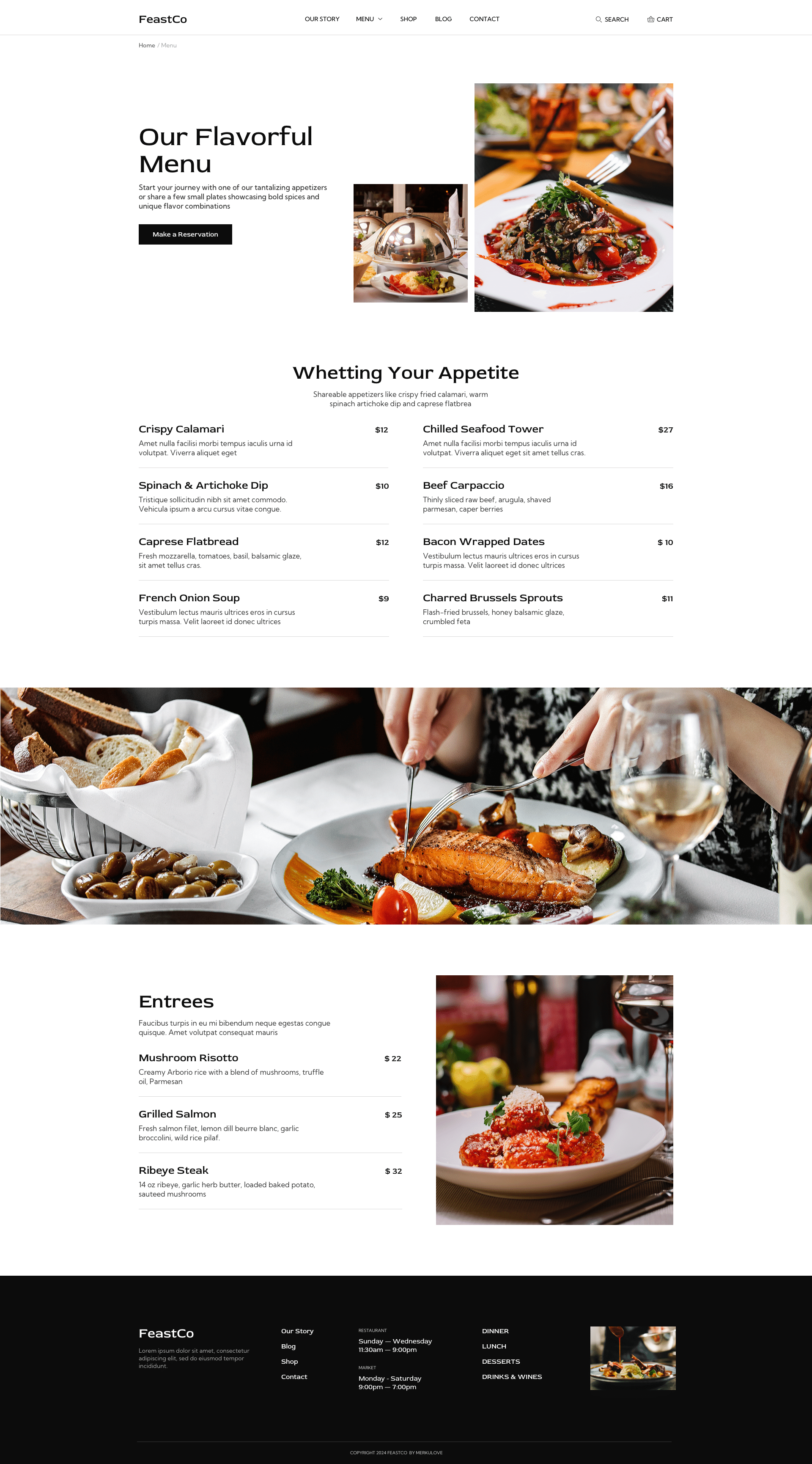 FeastCo – Restaurant Template for Adobe Photoshop by merkulove ...