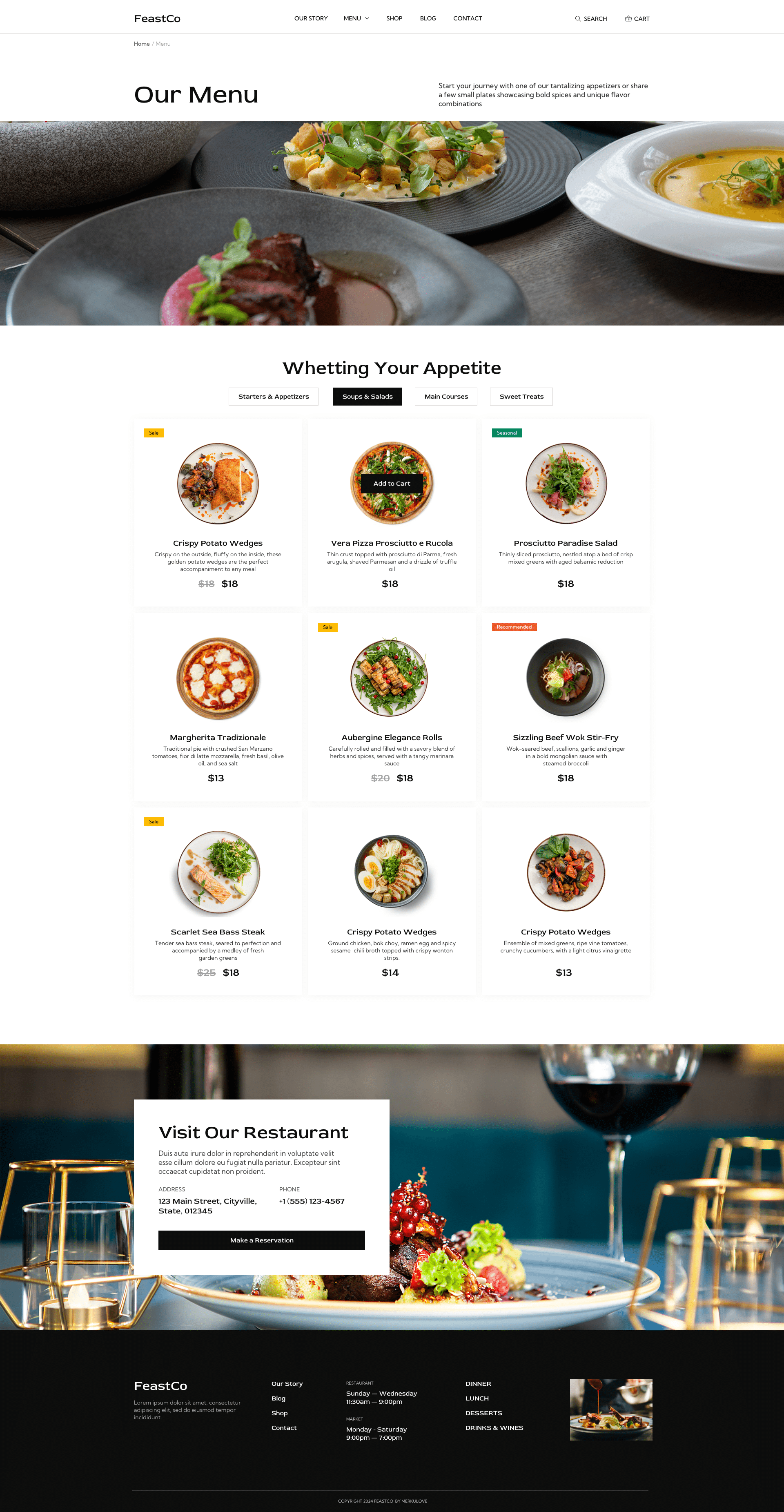 FeastCo – Restaurant Template for Adobe Photoshop by merkulove ...