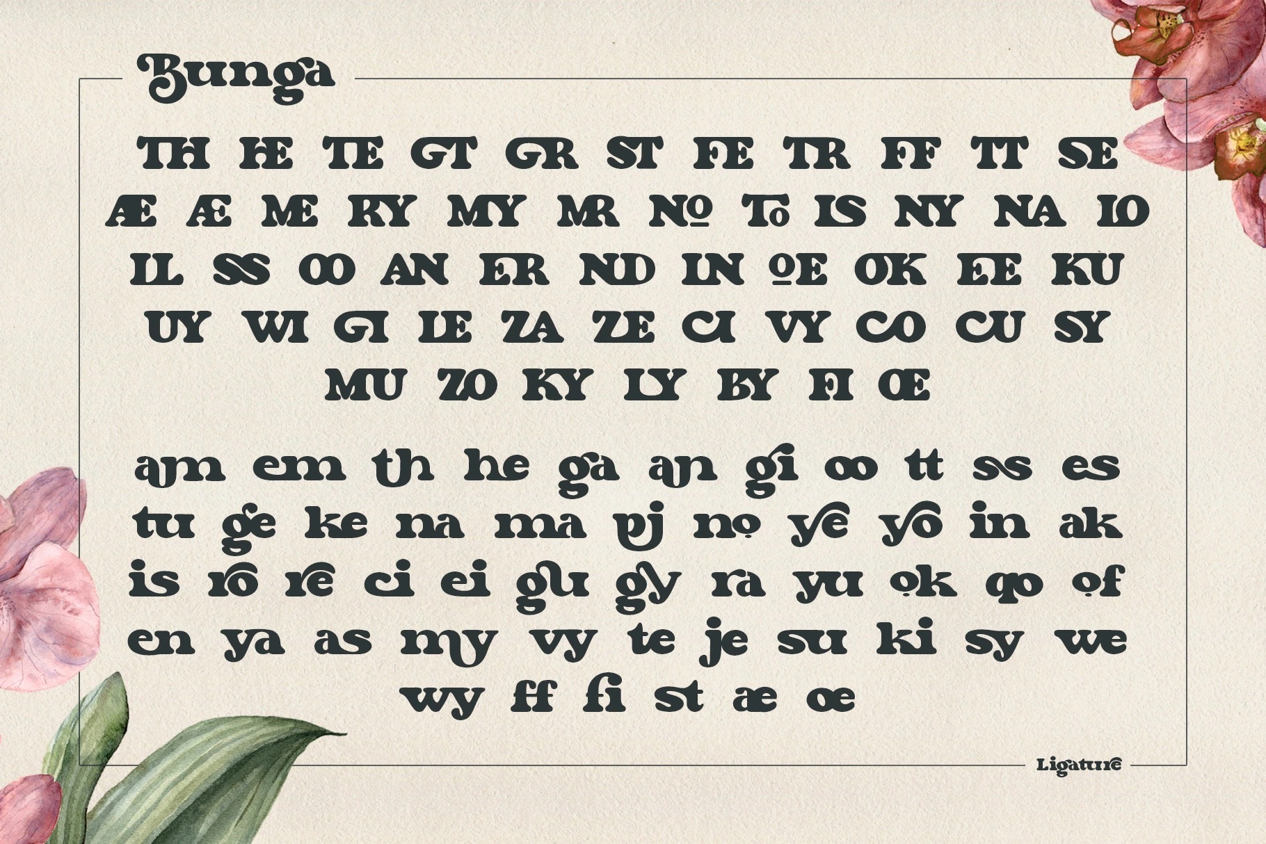 Bunga, Fonts | GraphicRiver