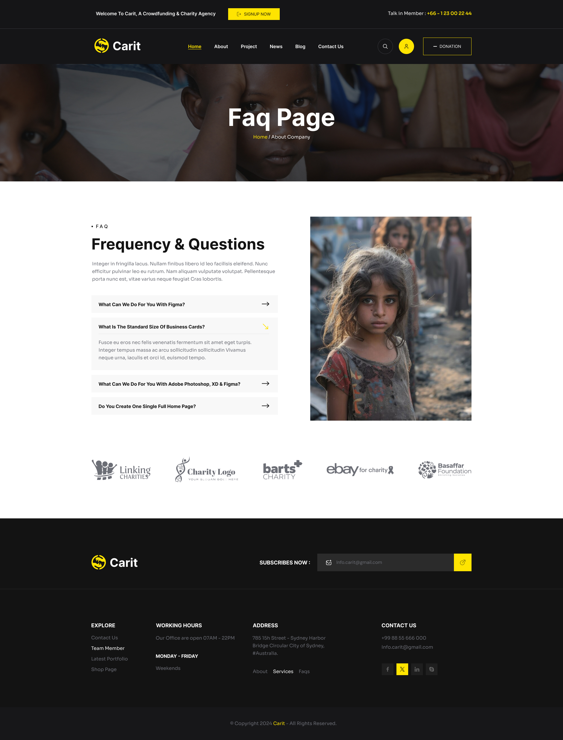 Carit - Charity Nonprofit & Donation Figma Template by bracketweb ...