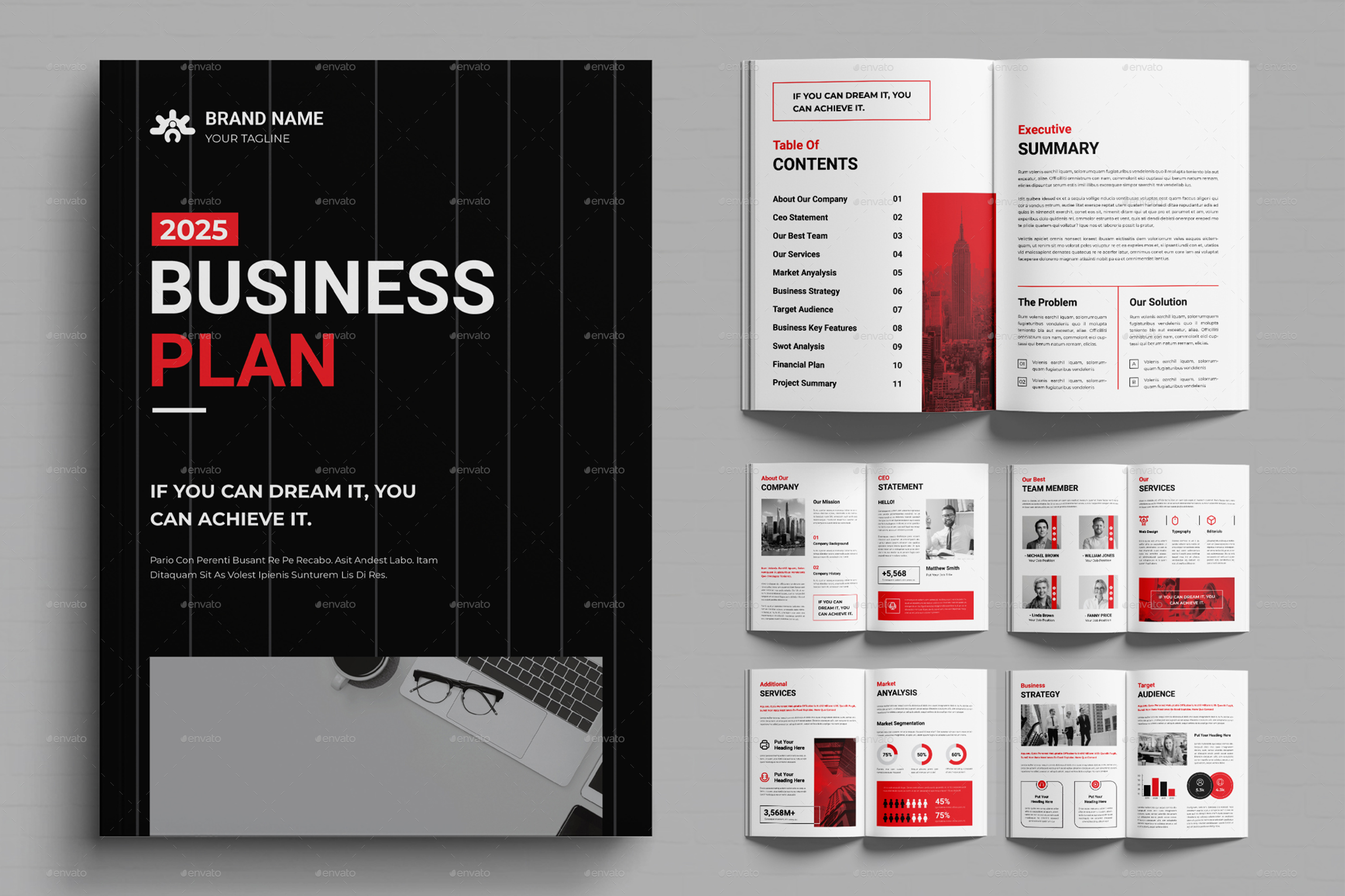 Business Plan Brochure Layout, Print Templates | GraphicRiver
