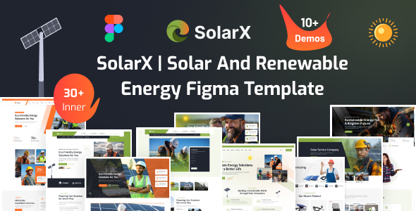 SolarX | Solar And Renewable Energy Figma Template by InversWeb ...