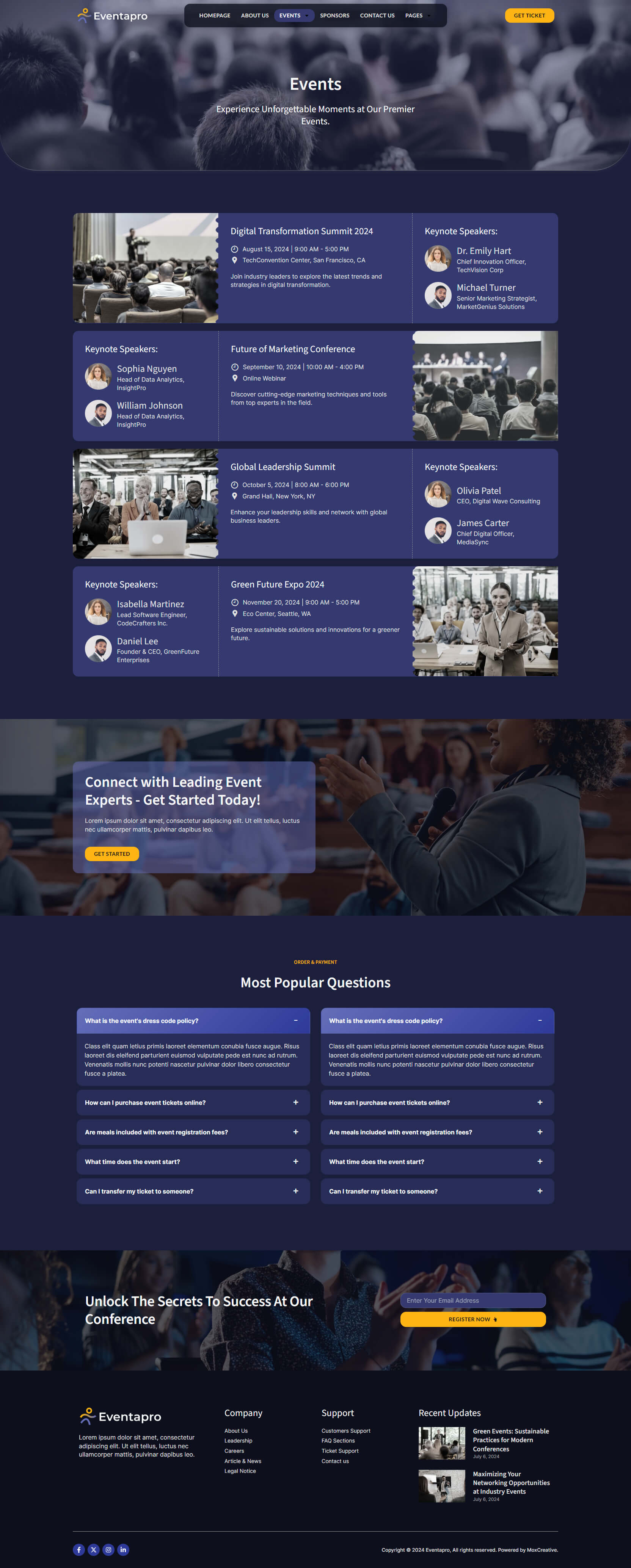 Eventapro - Event & Conference Elementor Pro Template Kit by moxcreative