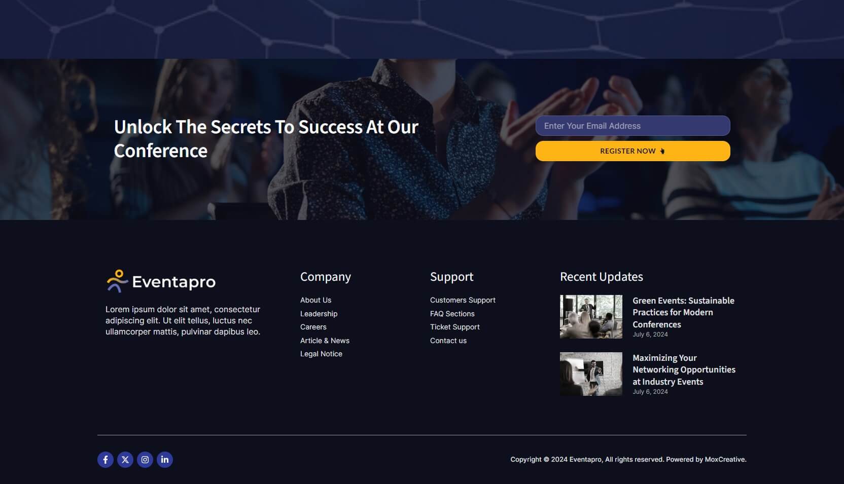 Eventapro - Event & Conference Elementor Pro Template Kit by moxcreative