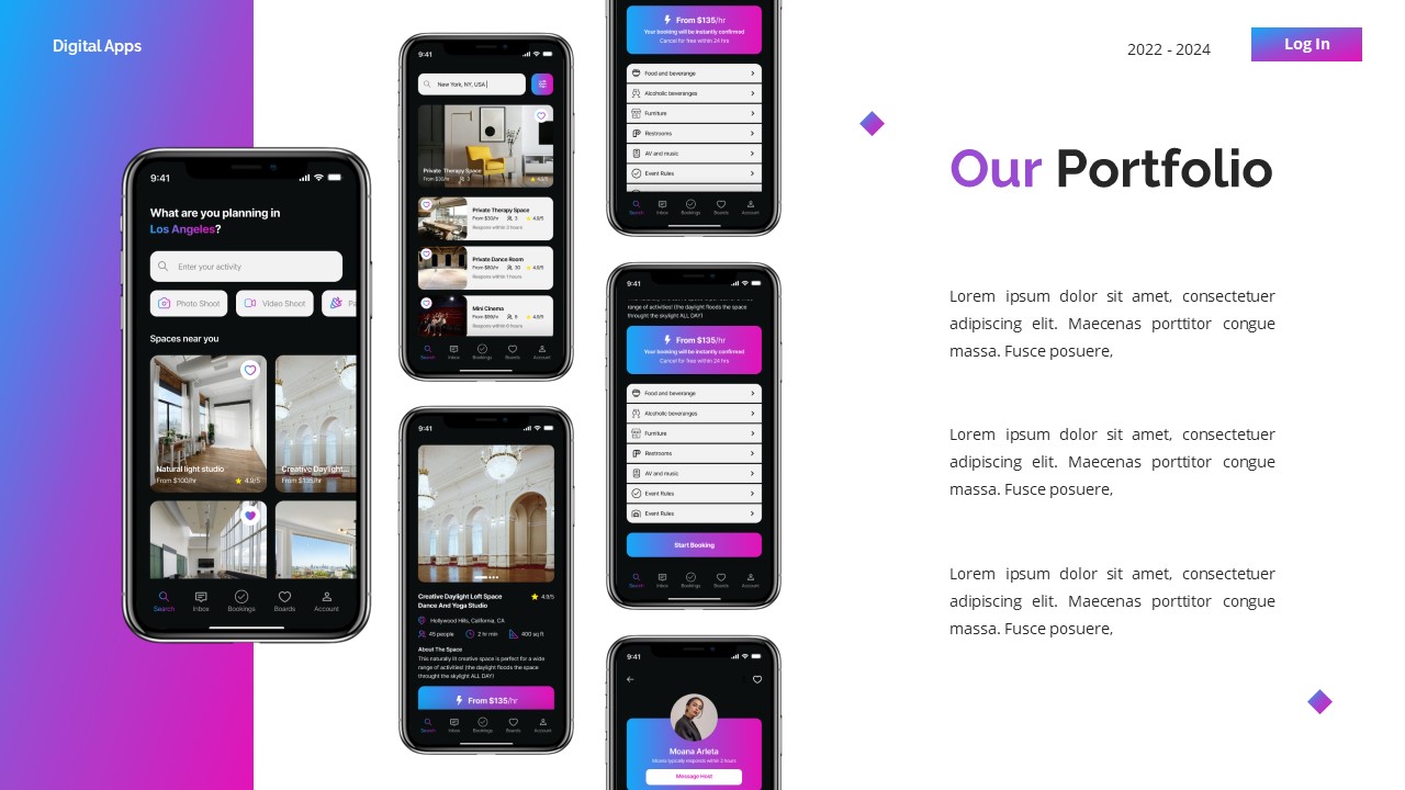 Digital Apps - Mobile App Google Slide Templates, Presentation Templates