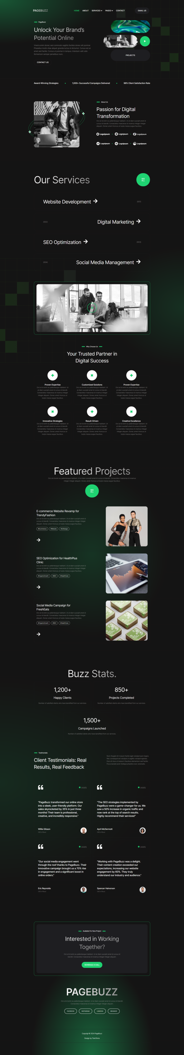 PageBuzz - Digital Agency Elementor Template Kit by Tokotema | ThemeForest