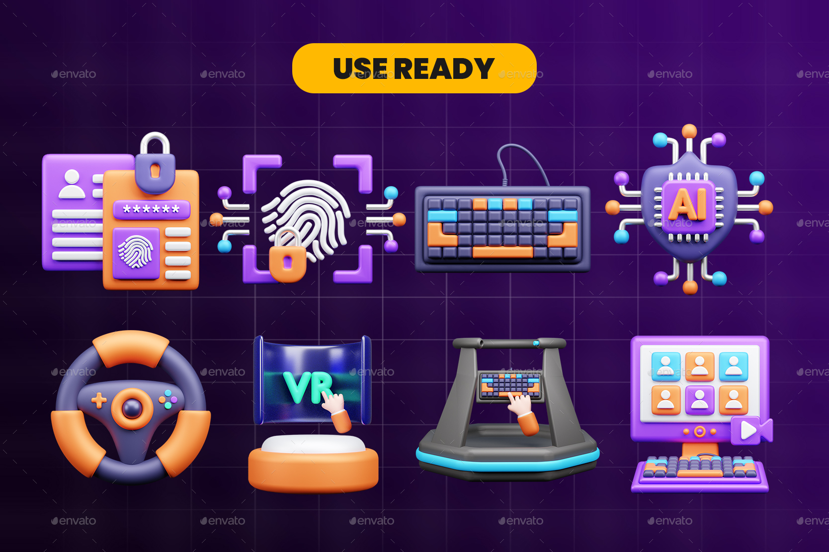 Metaverse Gaming 3d Illustration Icon Pack, Graphics | GraphicRiver