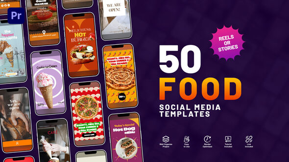 Food Instagram Reels, Premiere Pro Templates | VideoHive