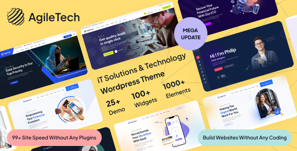 IT Solutions & Technology Multi-Purpose Elementor WordPress Theme - Agiletech by wowtheme7