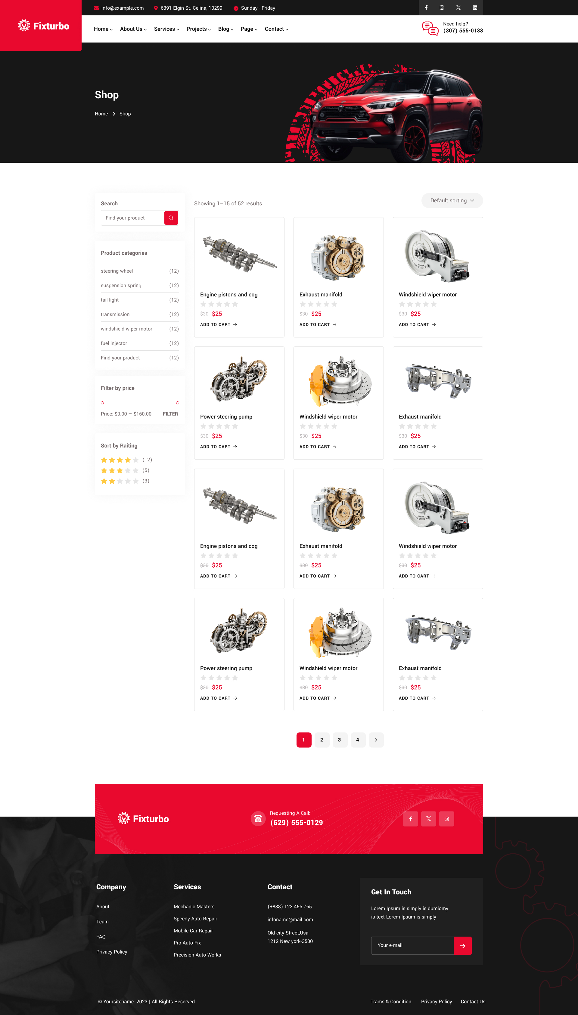 Fixturbo - Car Service & Auto Repair Elementor WordPress Theme ...