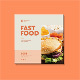 Square Fast Food Restaurant Brochure, Print Templates | GraphicRiver