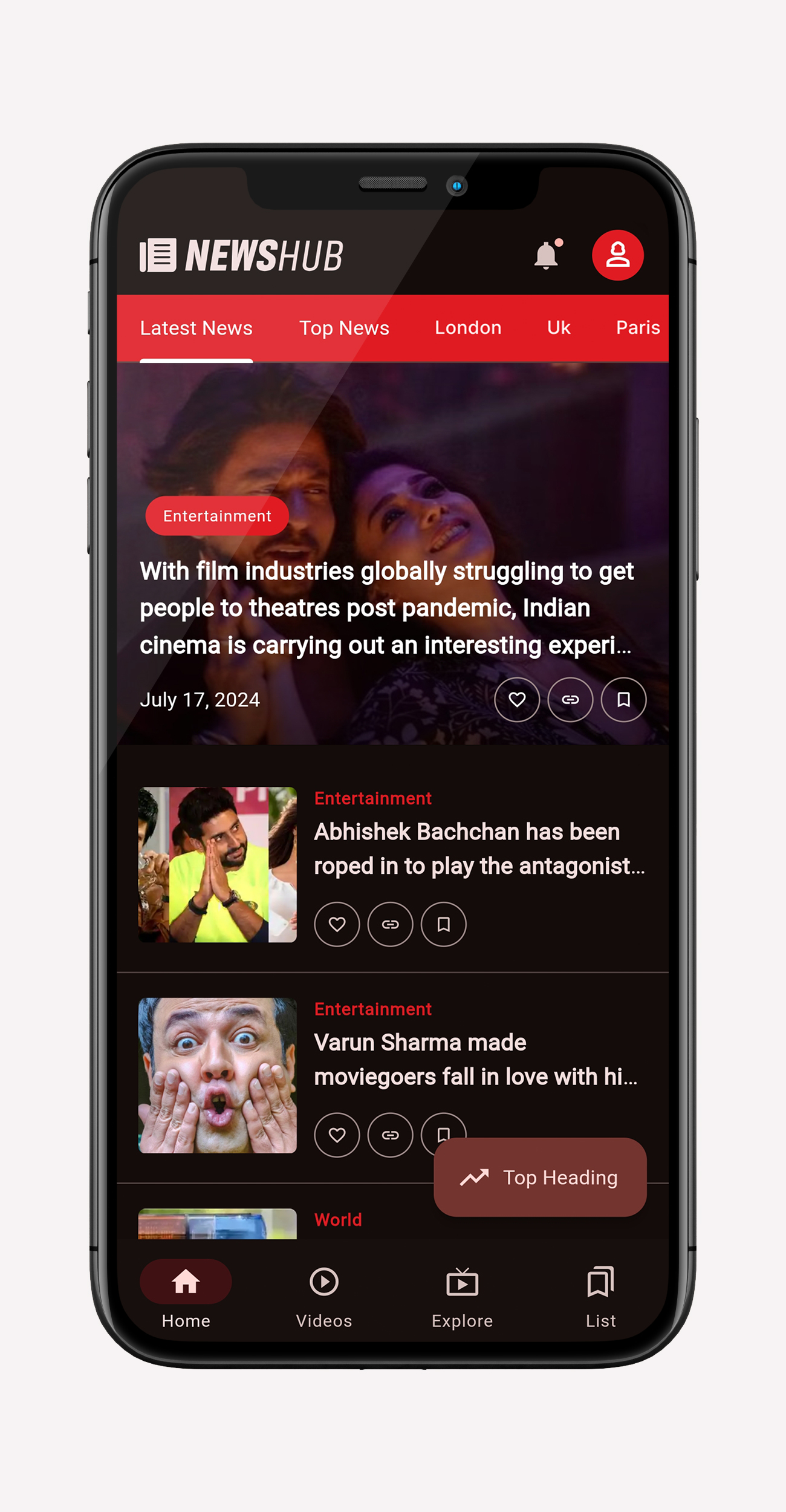 NewsHub : Flutter News App Template for Wordpress by peanutsquarellp