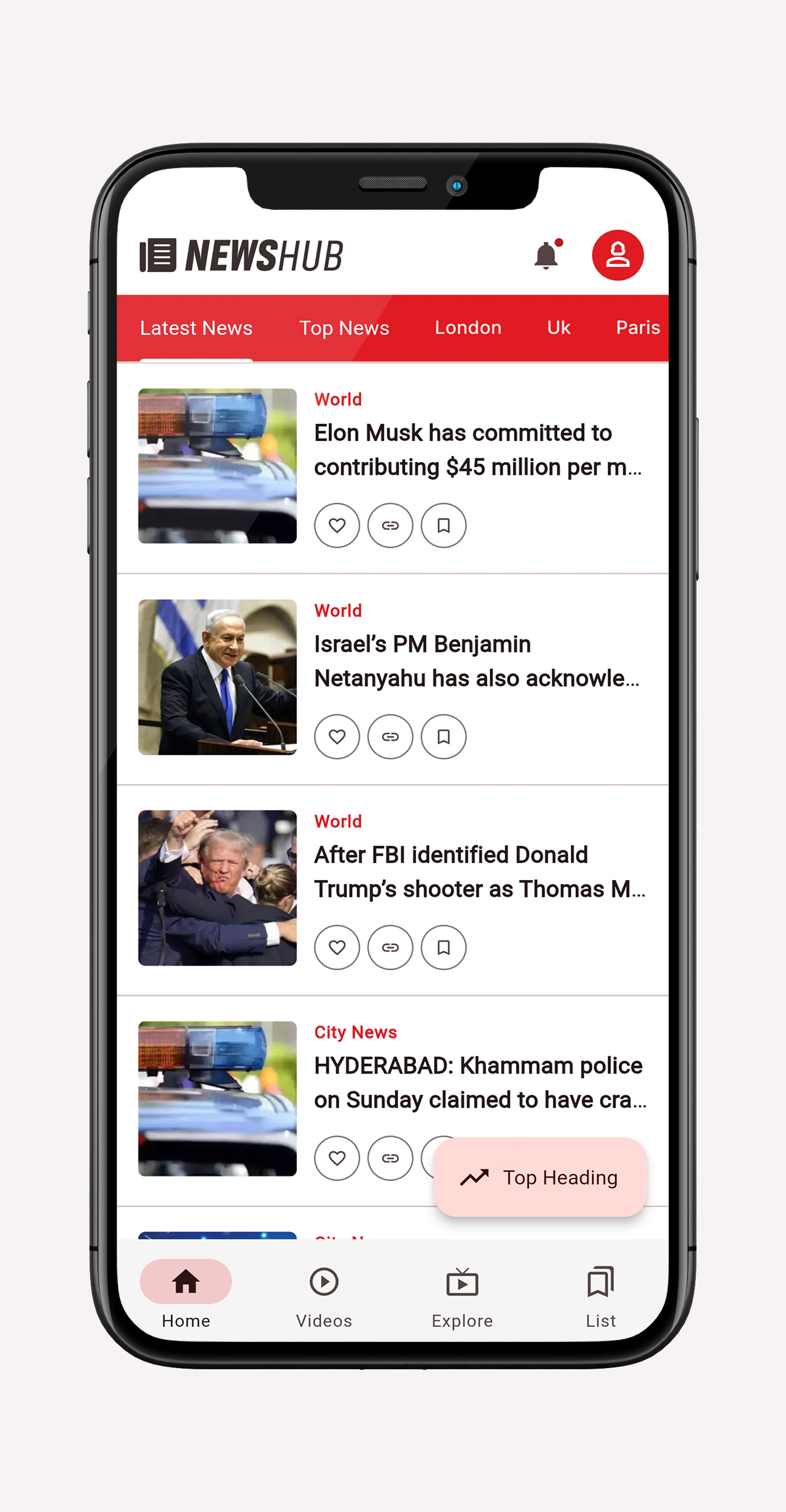 NewsHub : Flutter News App Template for Wordpress by peanutsquarellp
