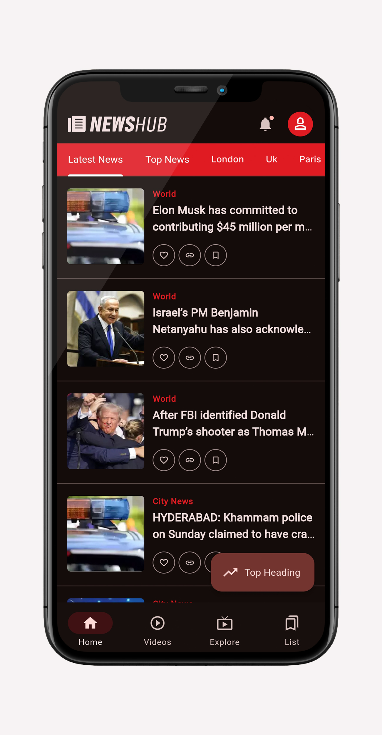 NewsHub : Flutter News App Template for Wordpress by peanutsquarellp
