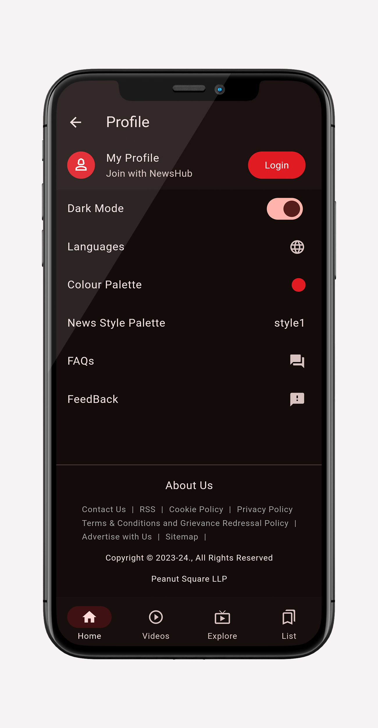 NewsHub : Flutter News App Template for Wordpress by peanutsquarellp