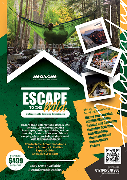 Camping Adventure Flyer and Social Media, Print Templates | GraphicRiver