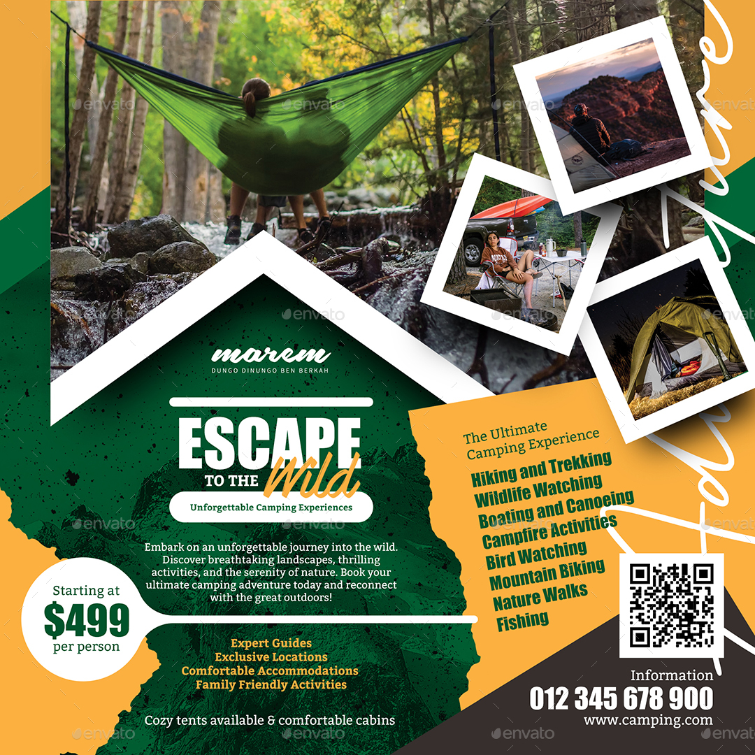 Camping Adventure Flyer and Social Media, Print Templates | GraphicRiver