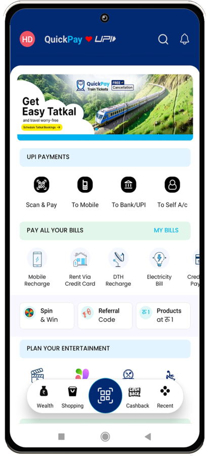 QuickPay - Paytm Clone | Digital Payments l Flights Booking | Movie Booking iOS/Android App ...