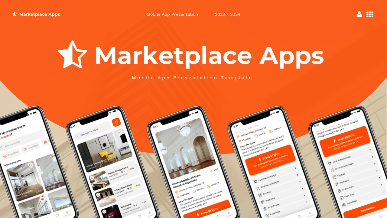 Marketplace Apps - Mobile App Google Slide Templates, Presentation ...