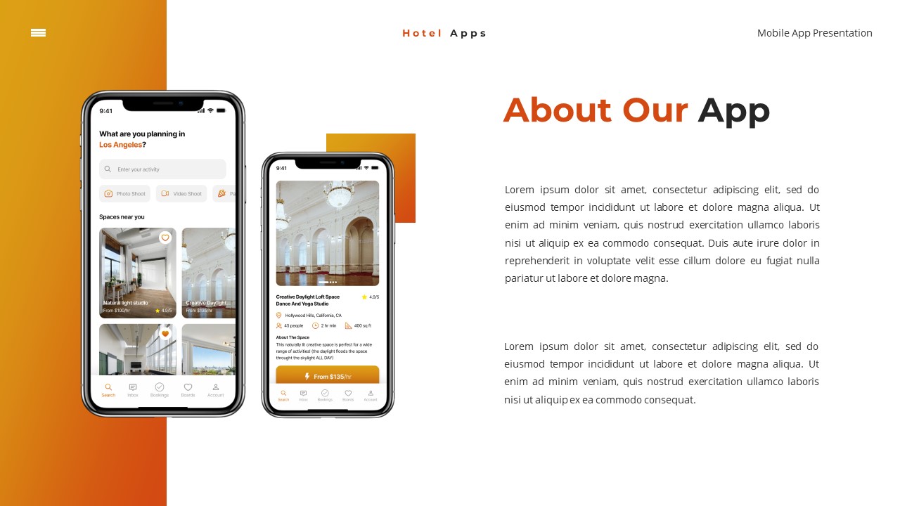 Hotel Apps - Mobile App Powerpoint Templates, Presentation Templates