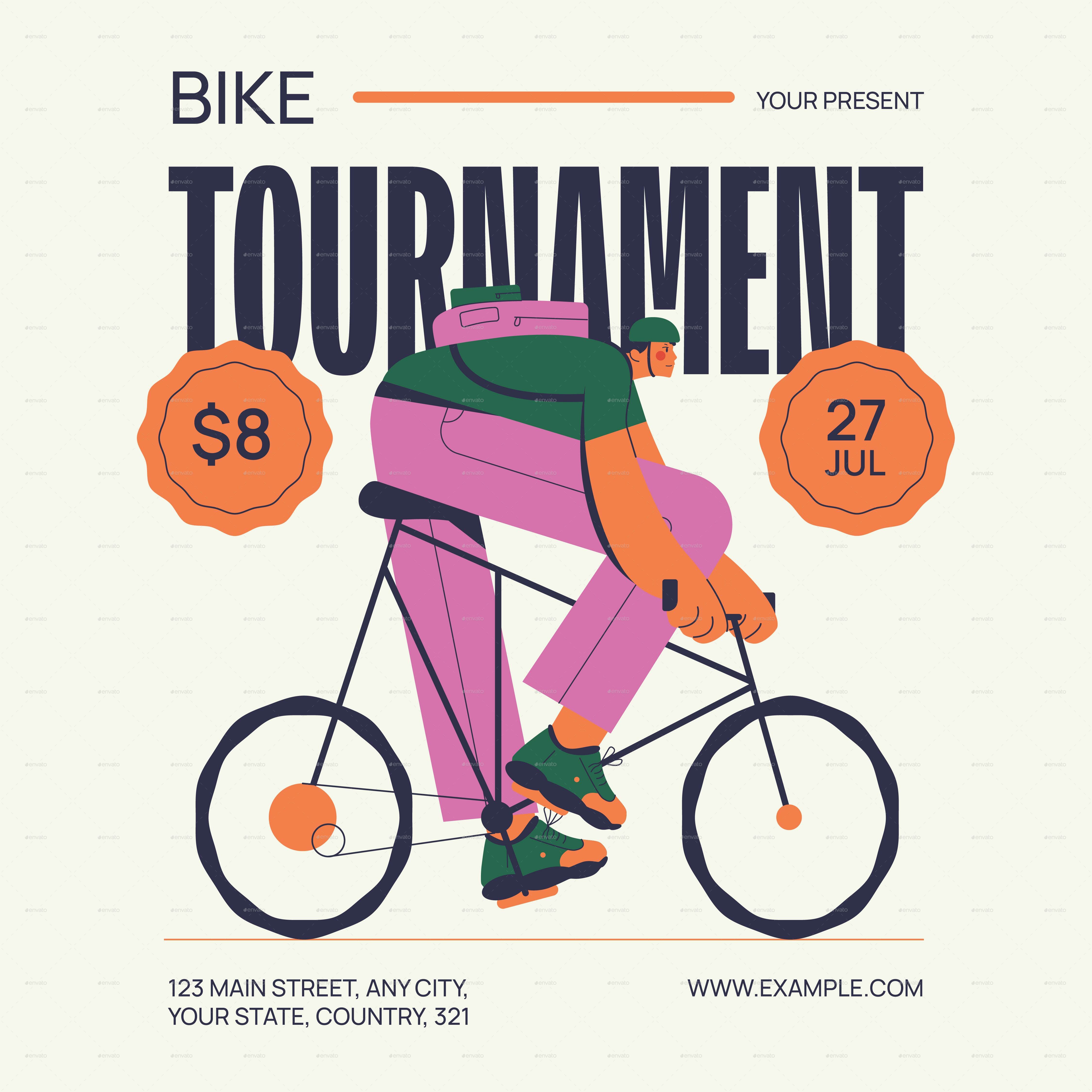 Bike Event Flyer, Print Templates | GraphicRiver
