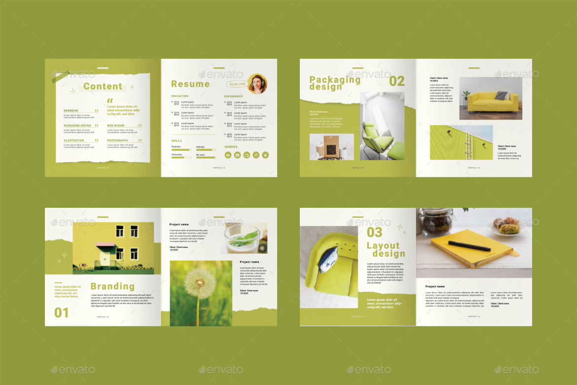Personal Portfolio Brochure, Print Templates | GraphicRiver