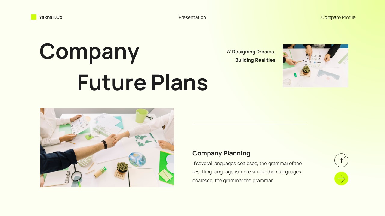 Black Green White Modern Minimalist Company Profile Key Note ...