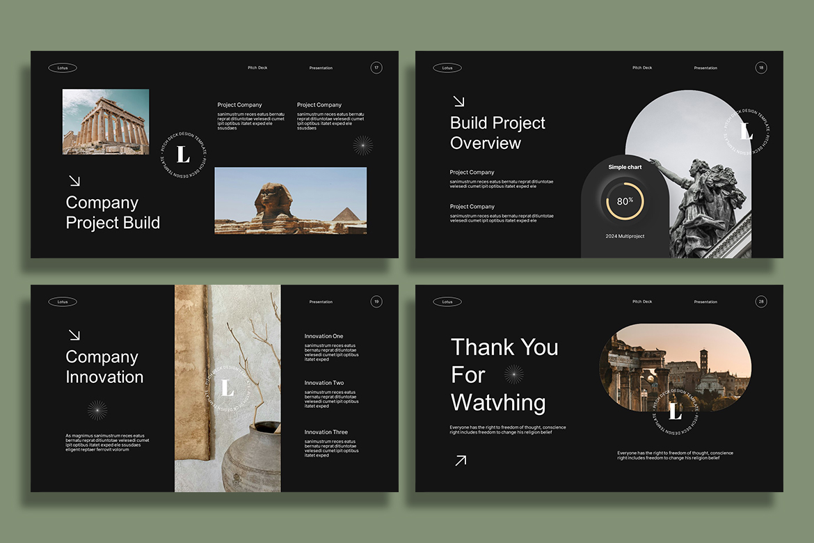 Lotus Modern Minimalist Pitch Deck PowerPoint Template, Presentation ...
