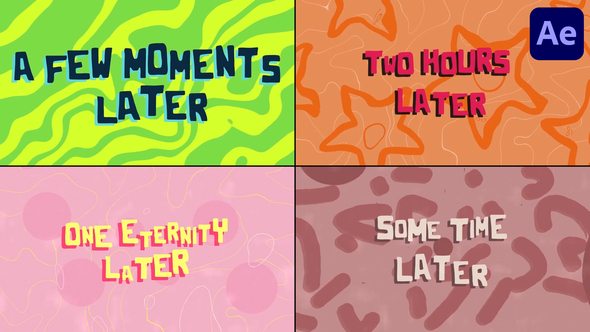 Colorful Time Cards for After Effects, After Effects Project Files