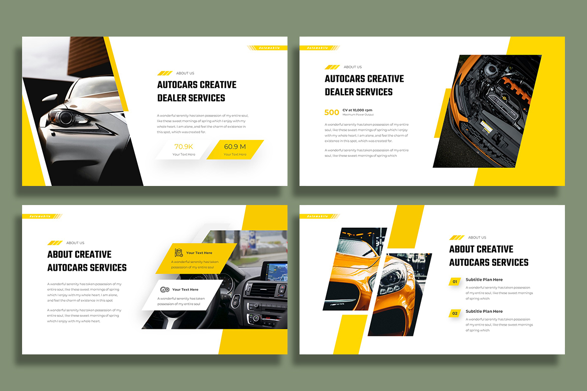 Automobile - Automotive PowerPoint Template, Presentation Templates