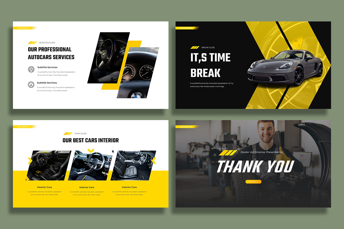 Automobile - Automotive PowerPoint Template, Presentation Templates