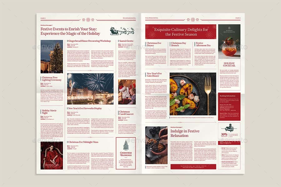 Christmas Newspaper Template, Print Templates | GraphicRiver
