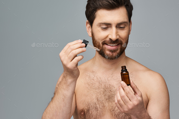 Bare-Chested Man Brushing Teeth Stock Photo by LightFieldStudios ...