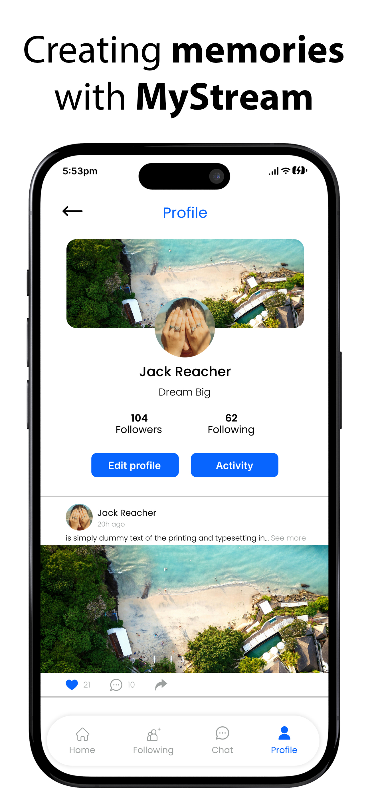 MyStream | iOS Universal Social Network App Template + Web PHP version by cubycode