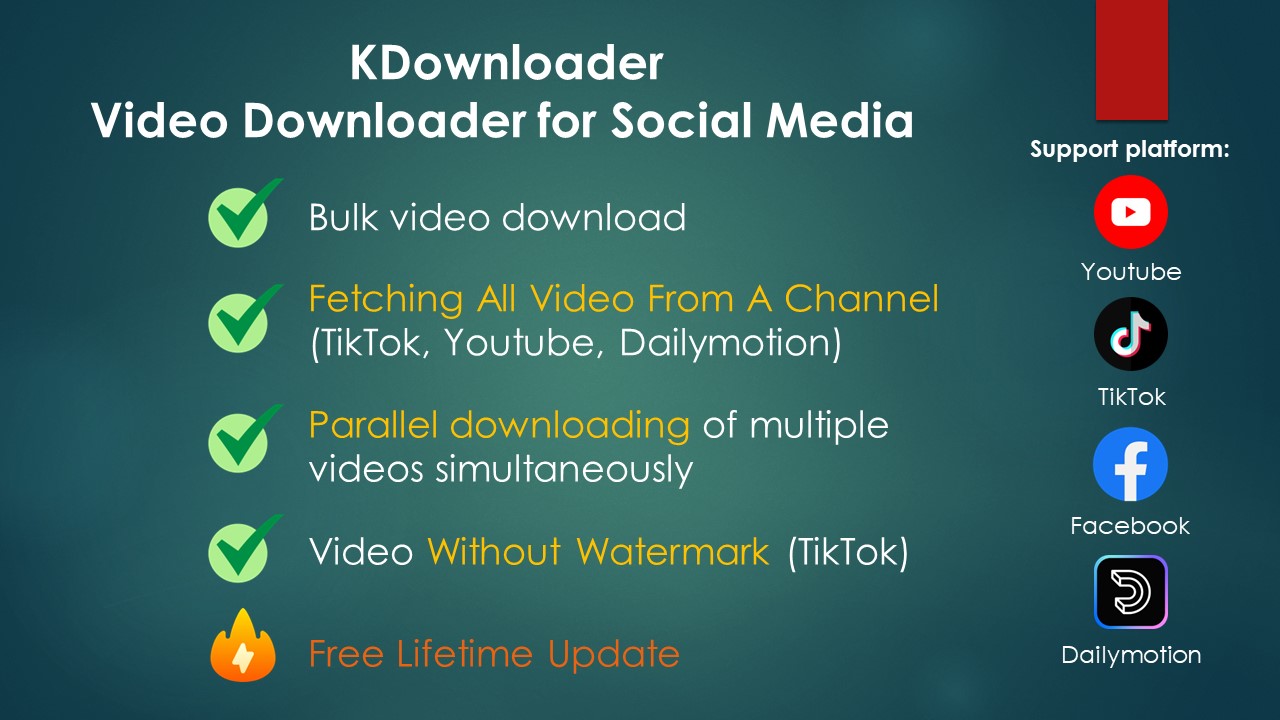 Video Downloader for Youtube, TikTok, Facebook, Dailymotion by Wilcode