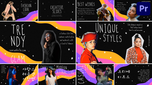 Colorful Creative Slides for Premiere Pro, Premiere Pro Templates ...