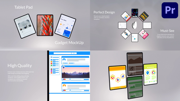 Tablet Pad Gadget MockUp for Premiere Pro, Premiere Pro Templates ...