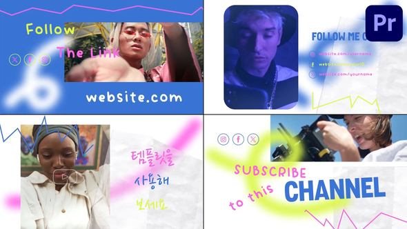 Spray Texture Social Media Slides | Premiere Pro MOGRT, Premiere Pro ...