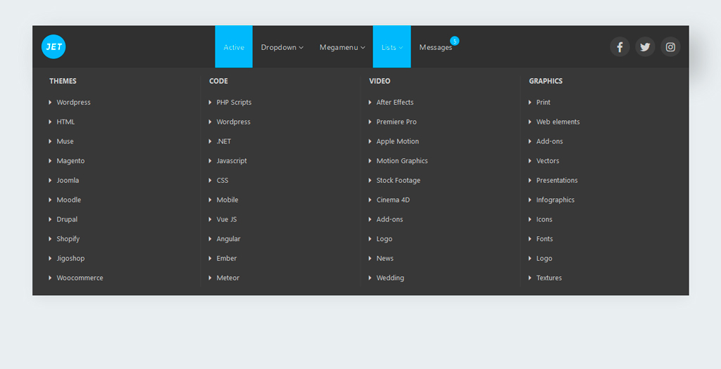 Jet - Responsive Megamenu by marcoarib | CodeCanyon