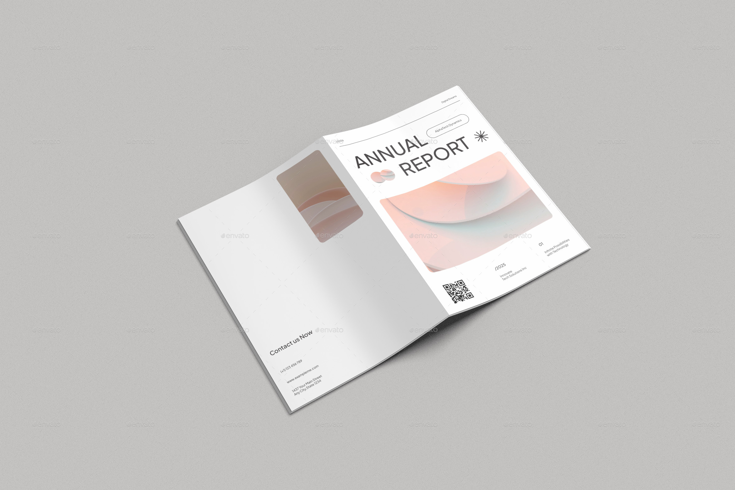 White Black UI UX Style Technology Annual Report, Print Templates ...