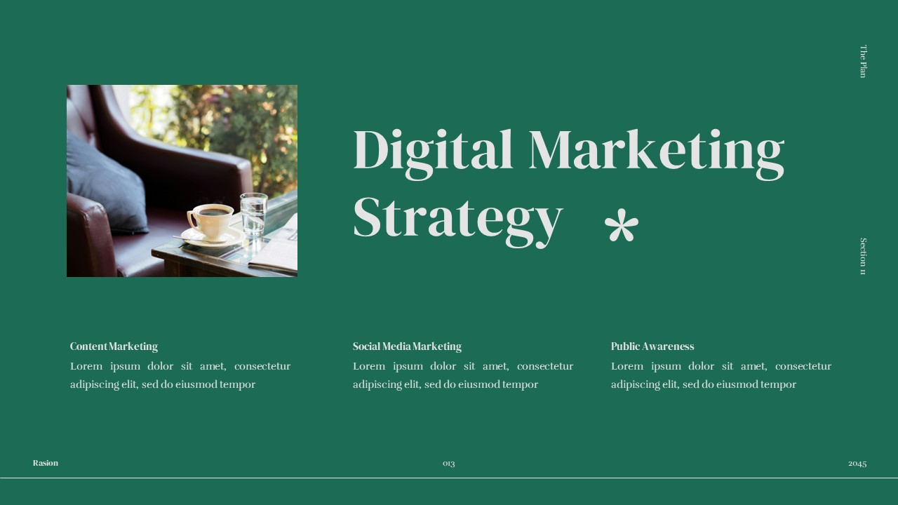 Green White Swiss Minimalist Digital Marketing Presentation ...