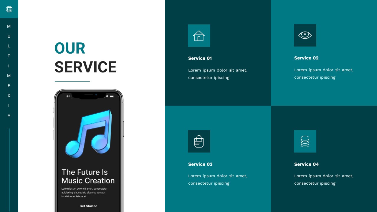 Multimedia Apps - Mobile App Google Slide Templates, Presentation Templates