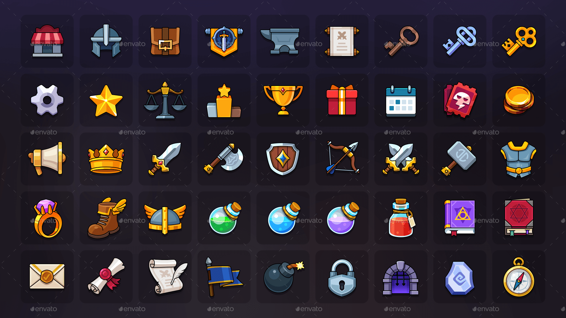 GUI Pro - Fantasy RPG, Game Assets | GraphicRiver