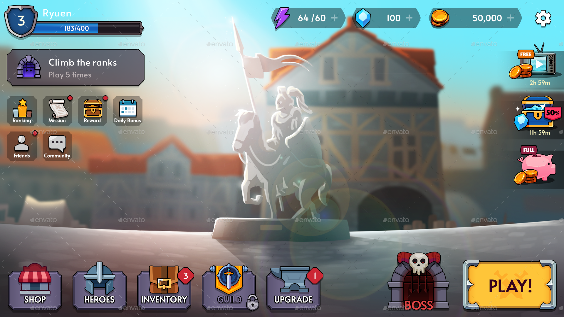 GUI Pro - Fantasy RPG, Game Assets | GraphicRiver