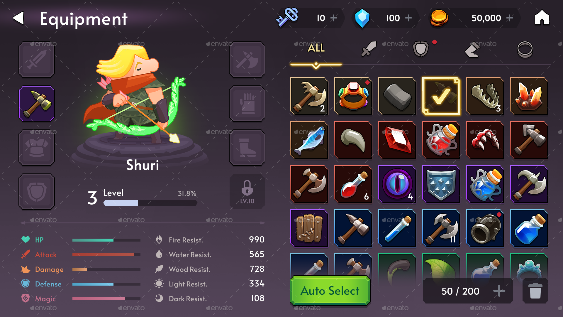 GUI Pro - Fantasy RPG, Game Assets | GraphicRiver