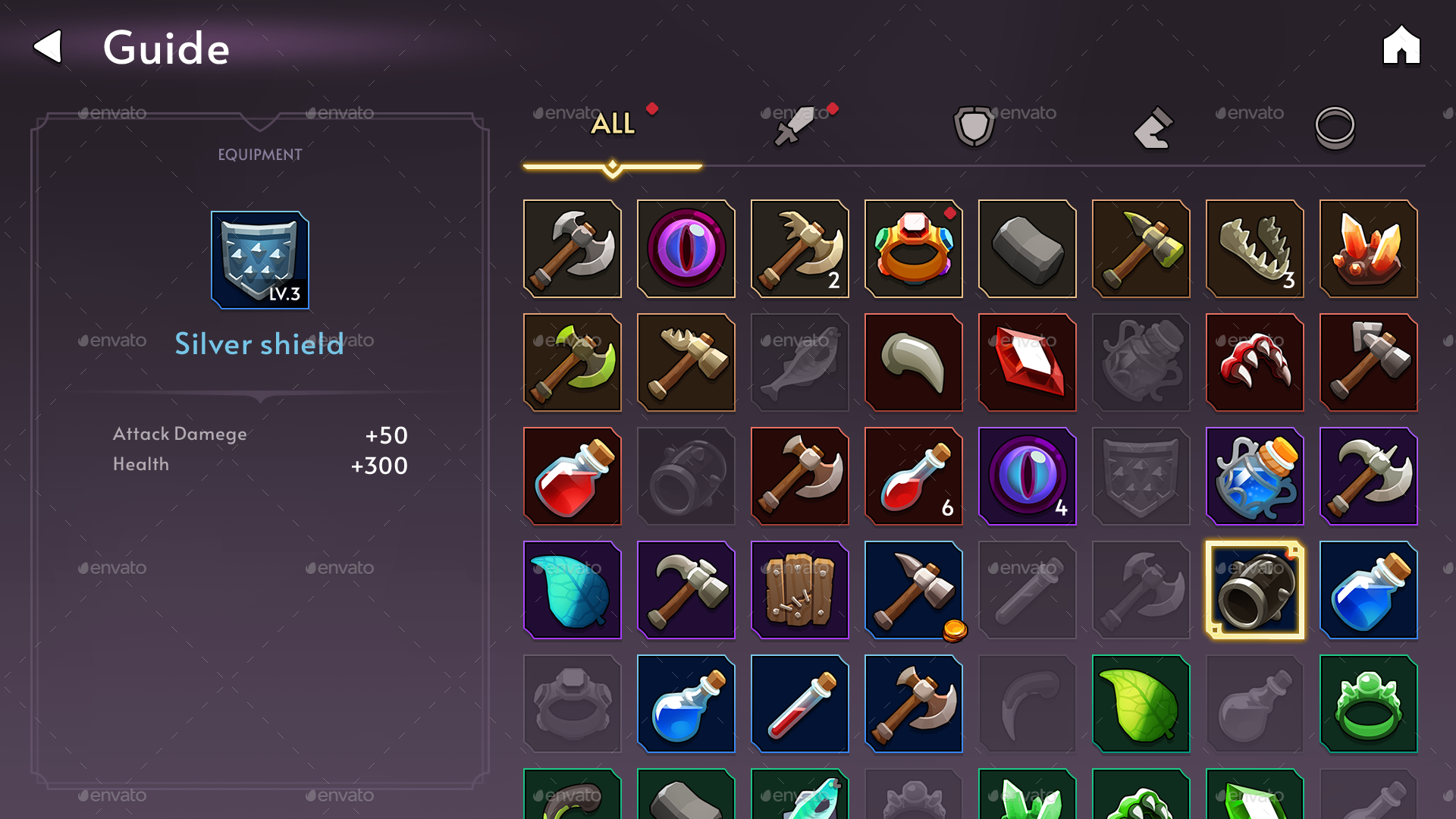 GUI Pro - Fantasy RPG, Game Assets | GraphicRiver